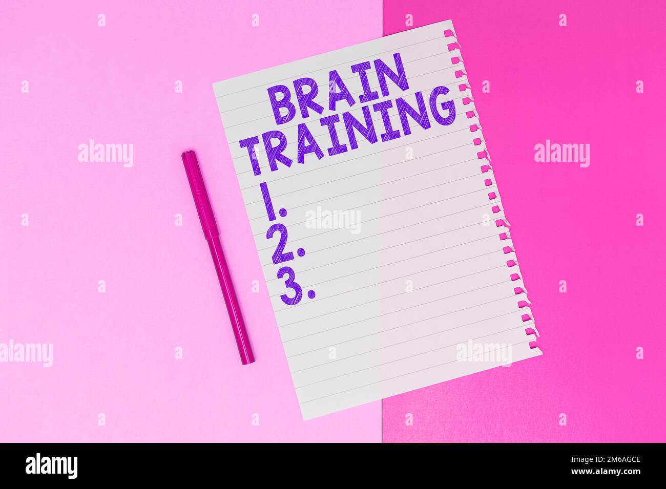 Handwriting text Brain Training. Business showcase mental activities to ...