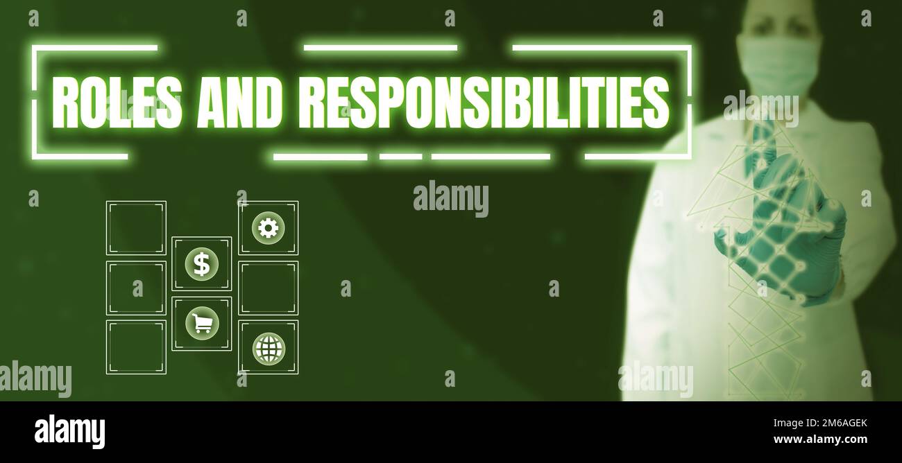 Conceptual display Roles And Responsibilities. Word for Business ...