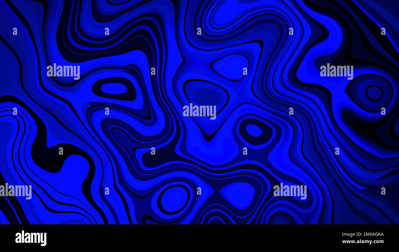 Abstract colorful liquid background. Blue and black Color gradient ...
