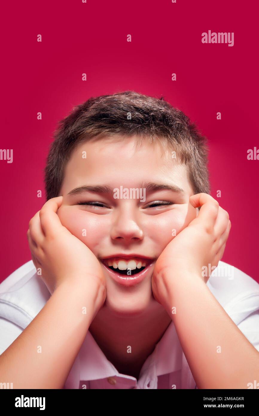 Funny Kid Smiling Stock Photo - Alamy