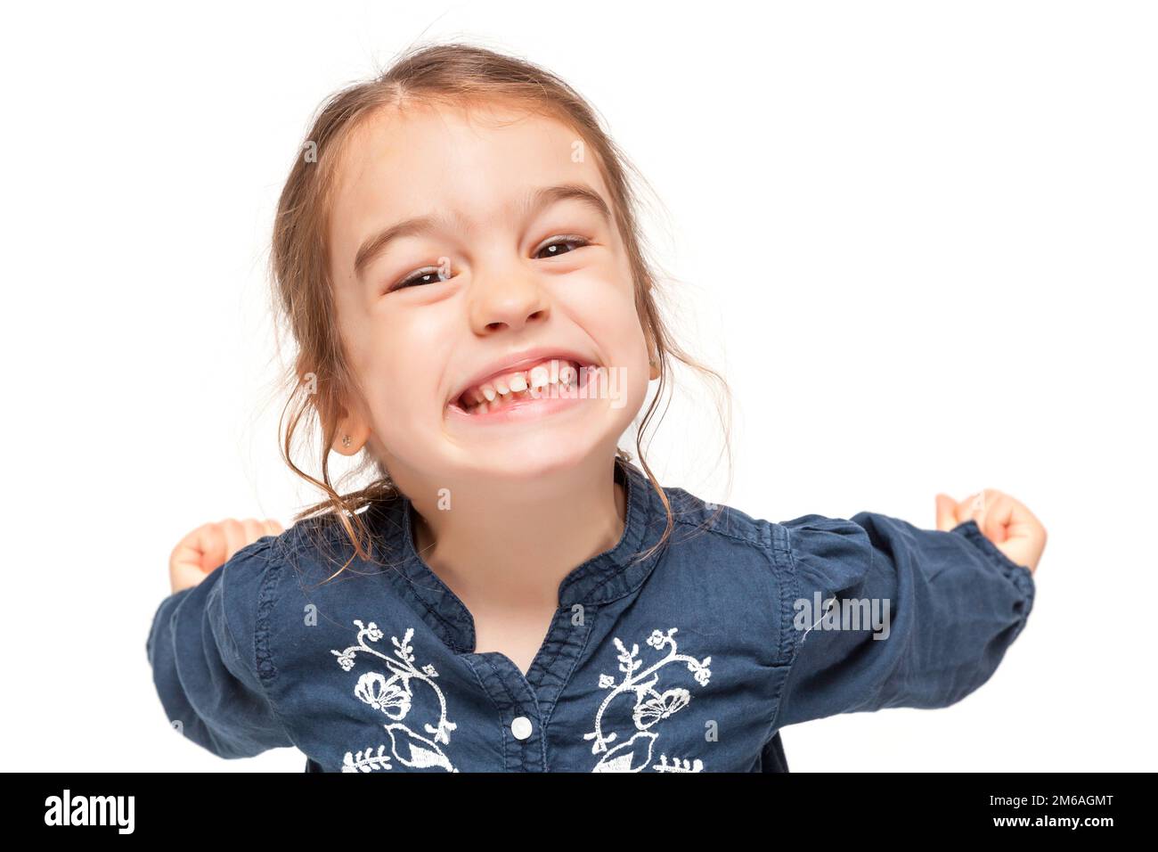 Little Girl with Funny Expression Stock Photo - Alamy