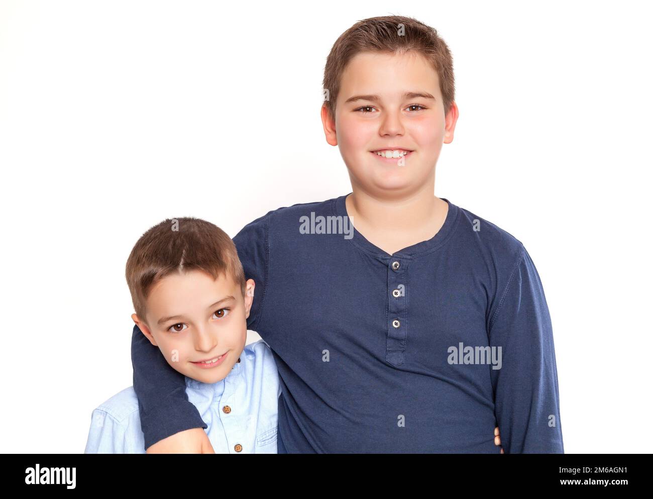Two Brothers Smiling Stock Photo - Alamy
