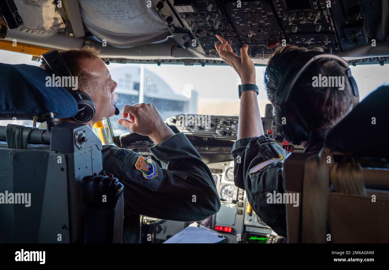U.S. Air Force Col. Ben Jonsson, 6th Air Refueling Wing commander, and ...