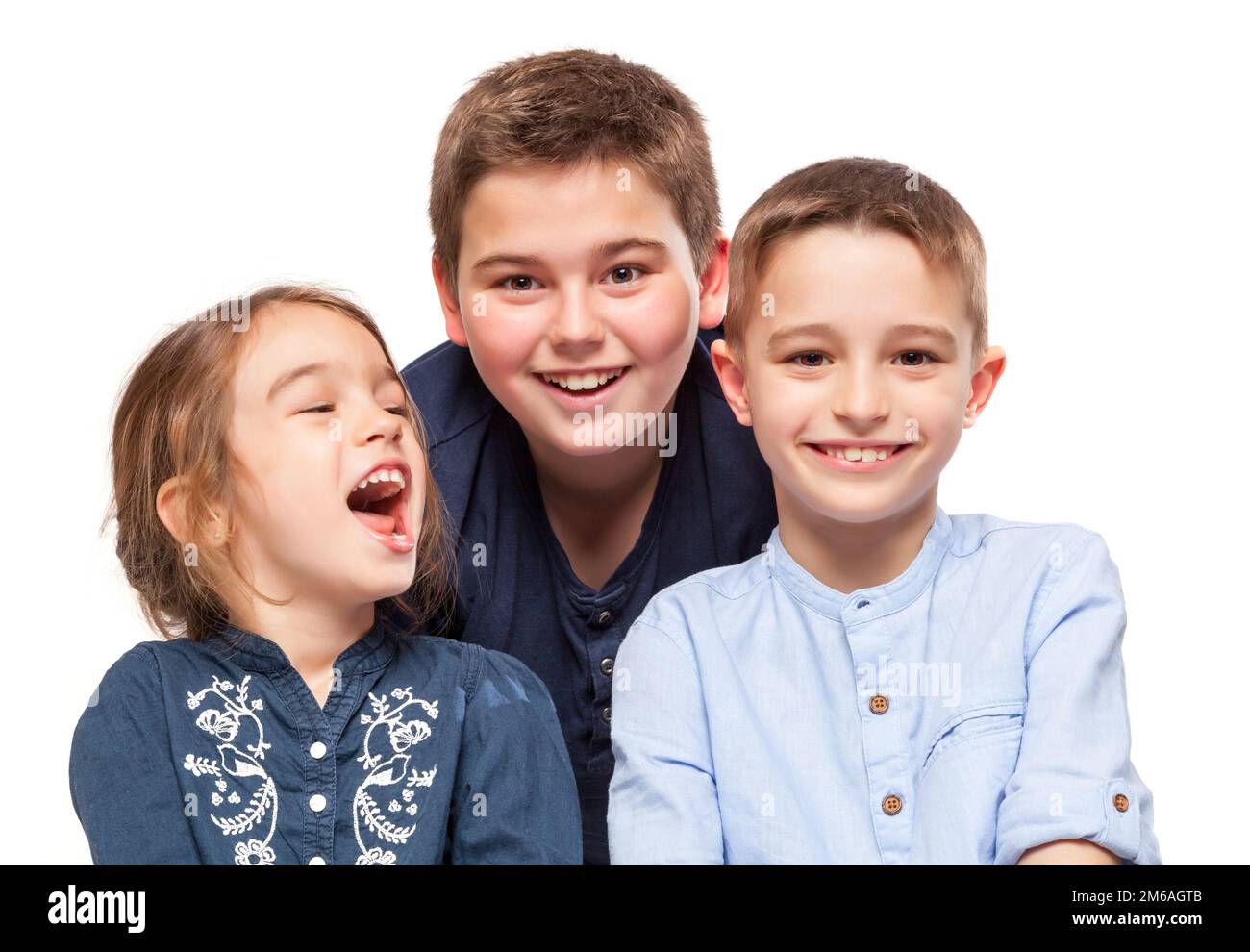 Little Brothers Smiling Stock Photo - Alamy
