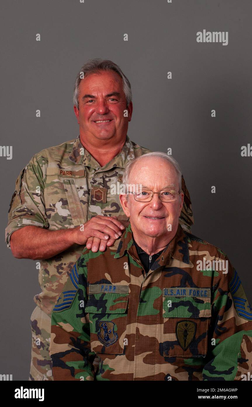 U.S. Air Force Senior Master Sgt. Terry Parr and his father, retired ...