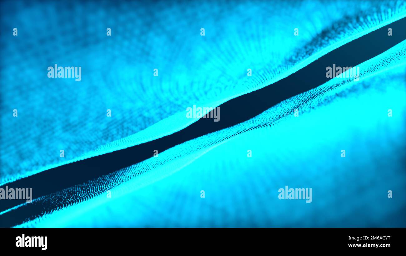 Dynamic particles sound wave flowing over dark. Futuristic point wave ... Dynamic particles sound wave flowing over dark. Futuristic point wave ...