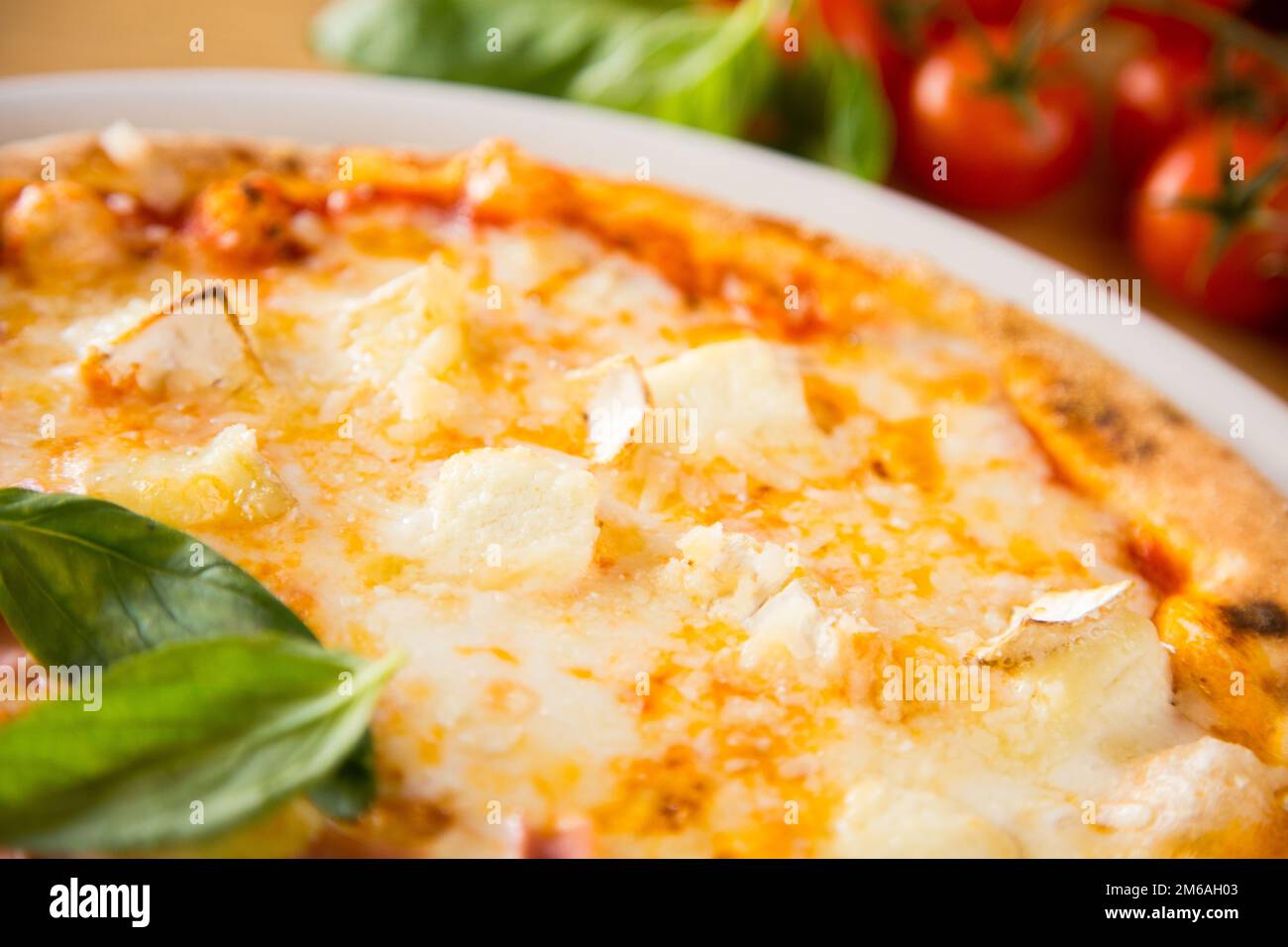 Four Cheese Pizza. Neapolitan pizza made with a variety of European ...