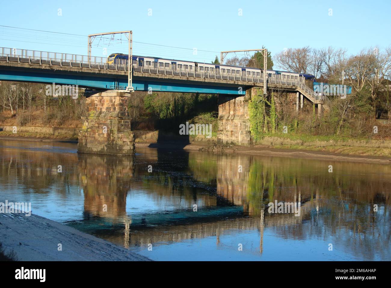 Northern trains Civity dmu train, unit number 195126, crossing Carlisle ...