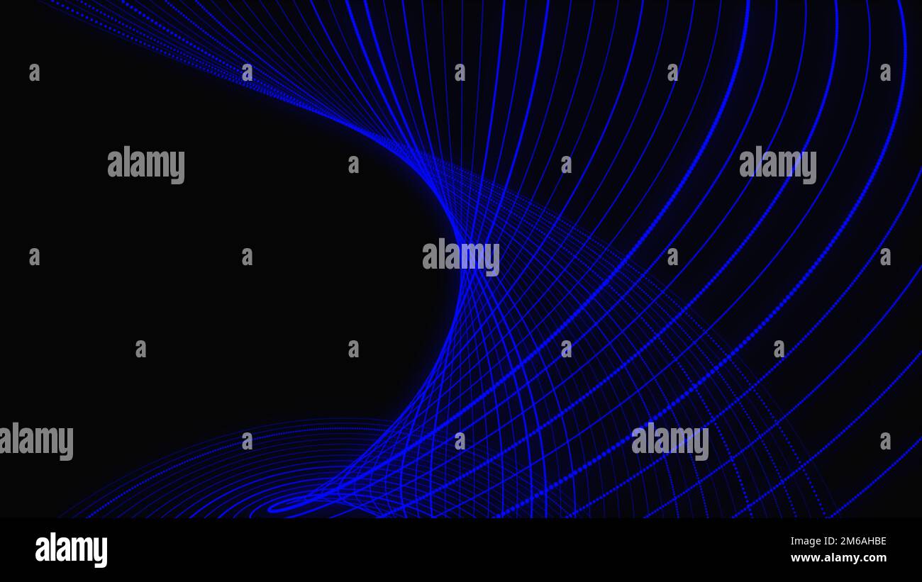Digital dynamic wave of dots. Purple twist dot wave. Connecting ...