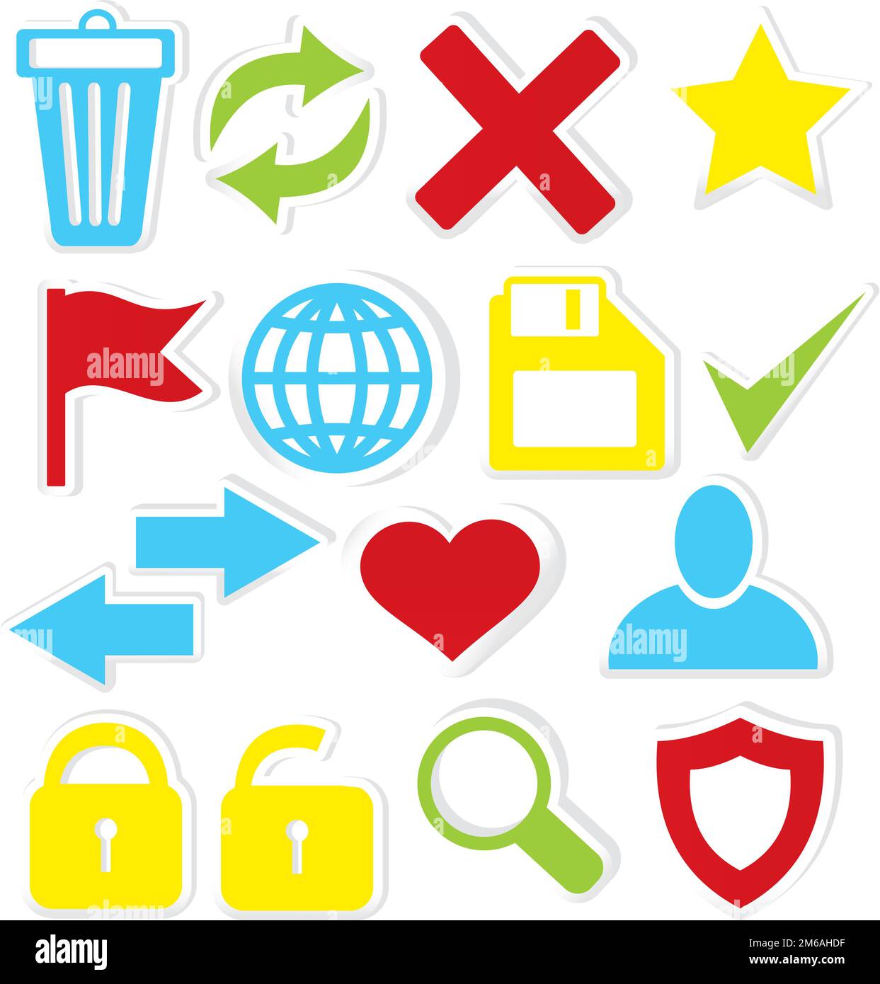 Internet icons trash bin Stock Photo - Alamy