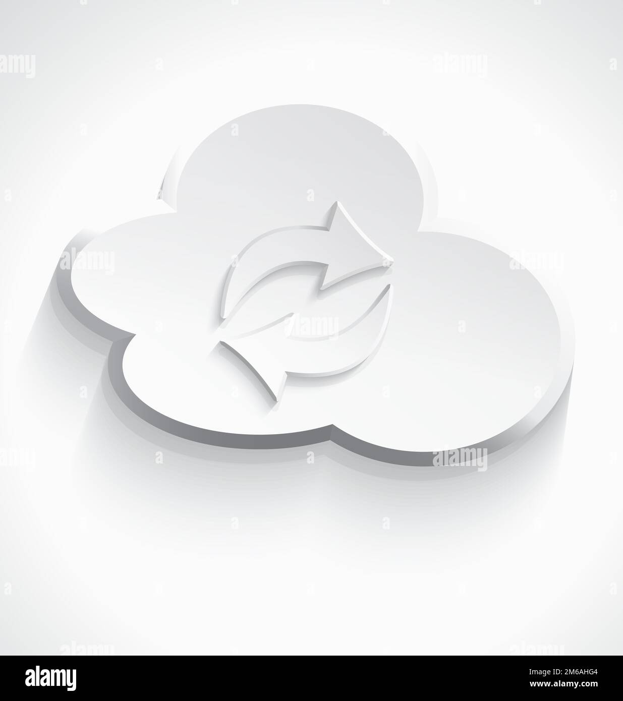 White cloud computing sink icon 3d Stock Photo - Alamy