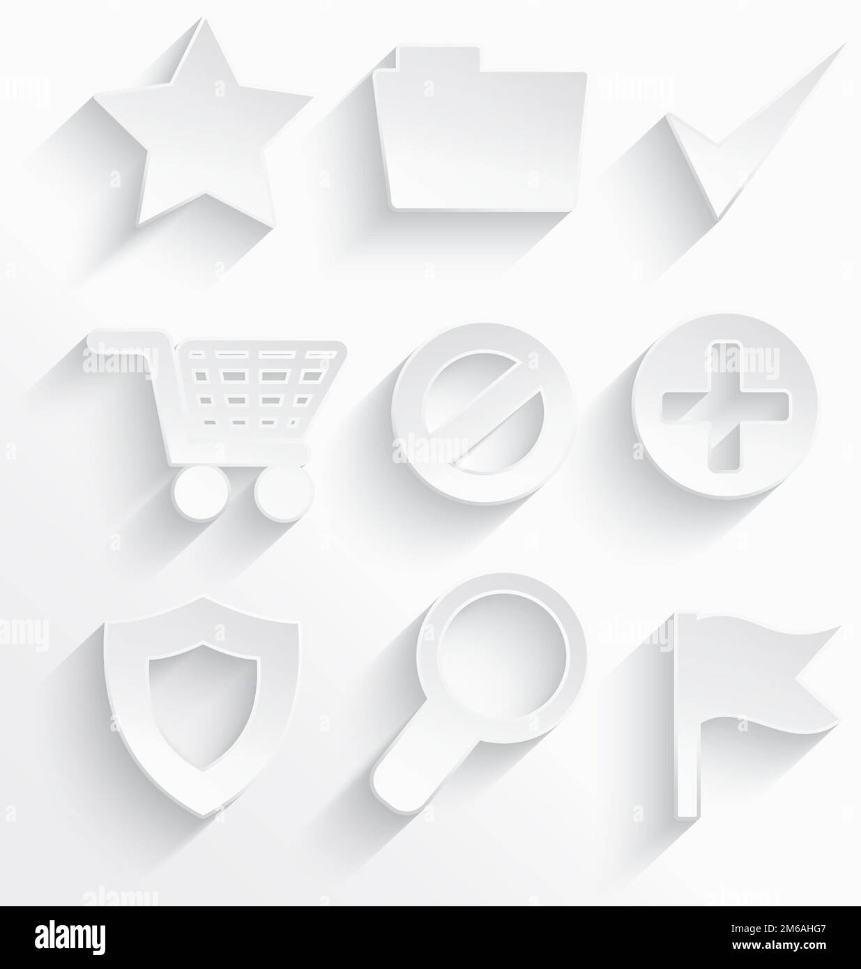 White Internet icons star Stock Photo - Alamy