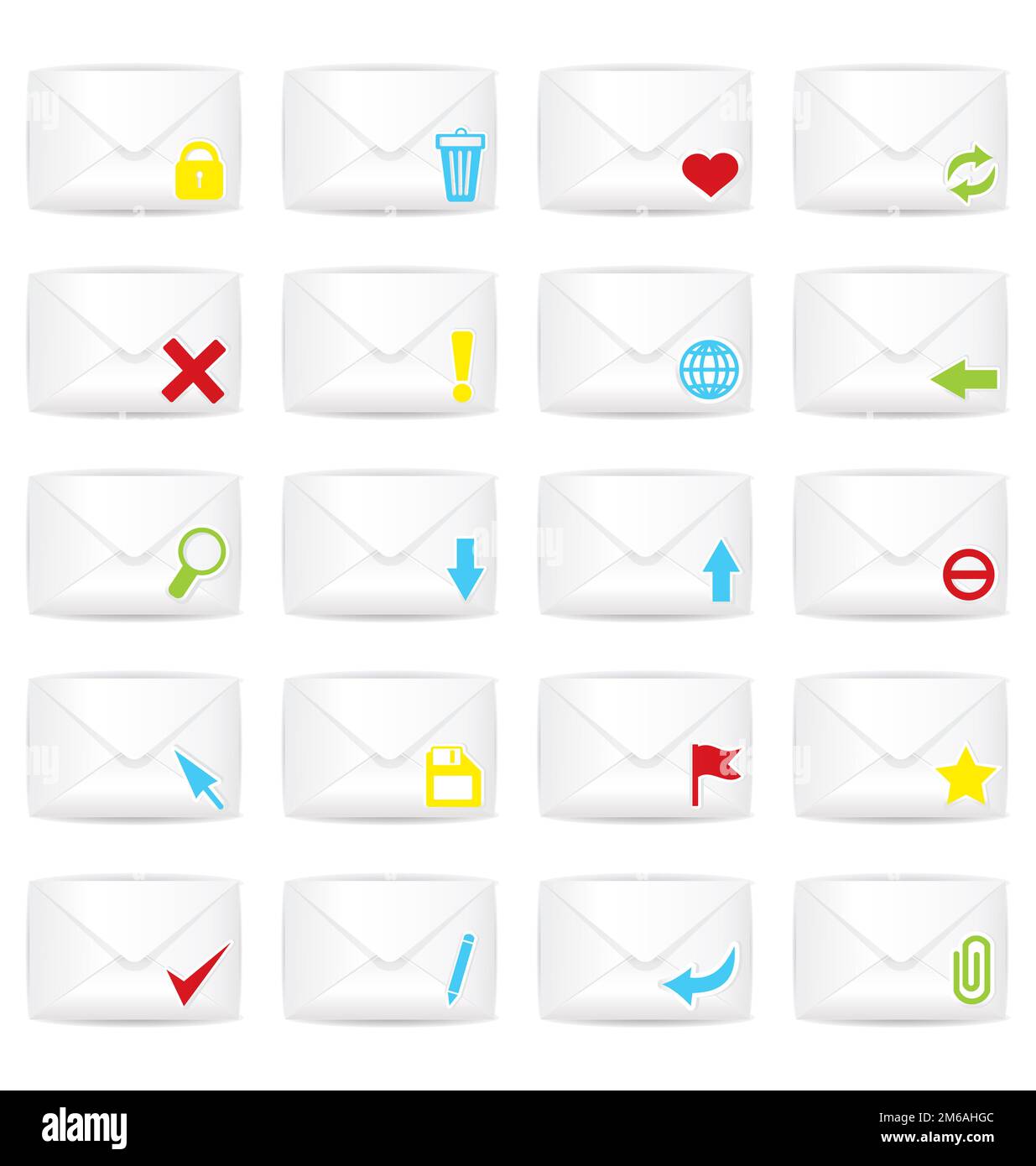 White icon set hi-res stock photography and images - Alamy