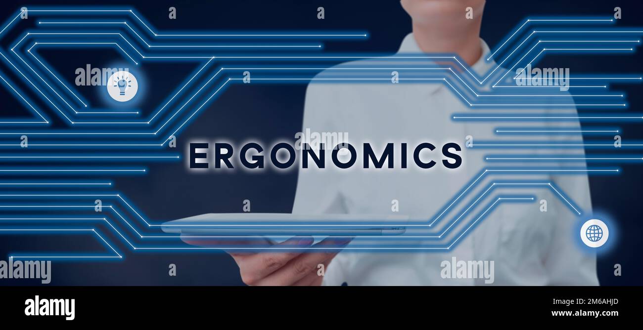 Inspiration showing sign Ergonomics, Concept meaning fitting or ...