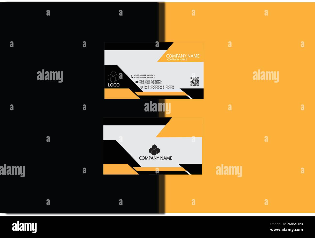 A sample business card template design Stock Vector Image & Art - Alamy