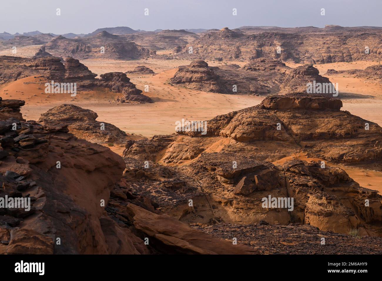 Landscape during the Stage 3 of the Dakar 2023 between Al-'Ula and Haïl ...