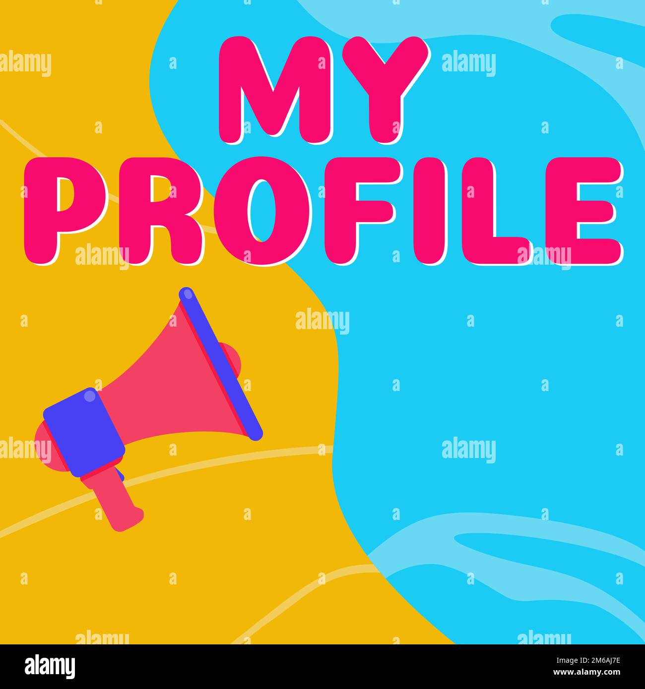 Writing displaying text My Profile. Word Written on record of your ...