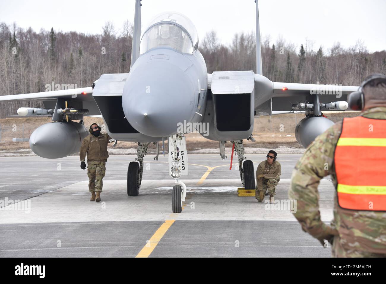 U.S. Air Force Aircraft Armament Systems specialists assigned to the ...