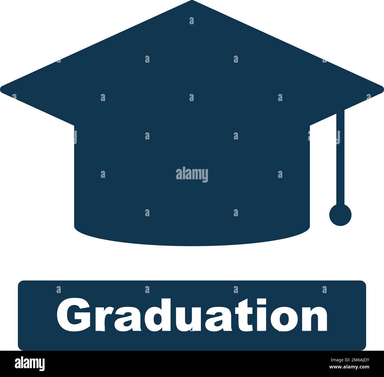 Graduation cap and graduation logo. Square academic cap. Editable ...