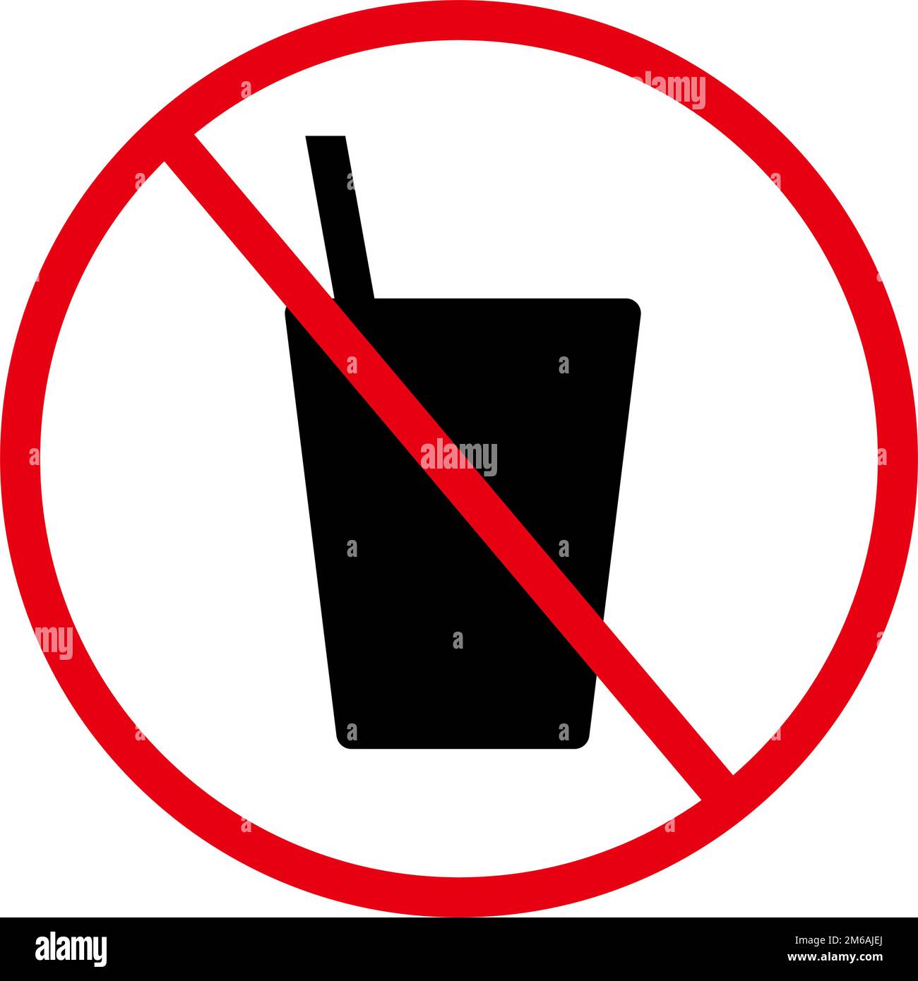 Drinking not allowed. No beverages allowed. Editable vector Stock ...