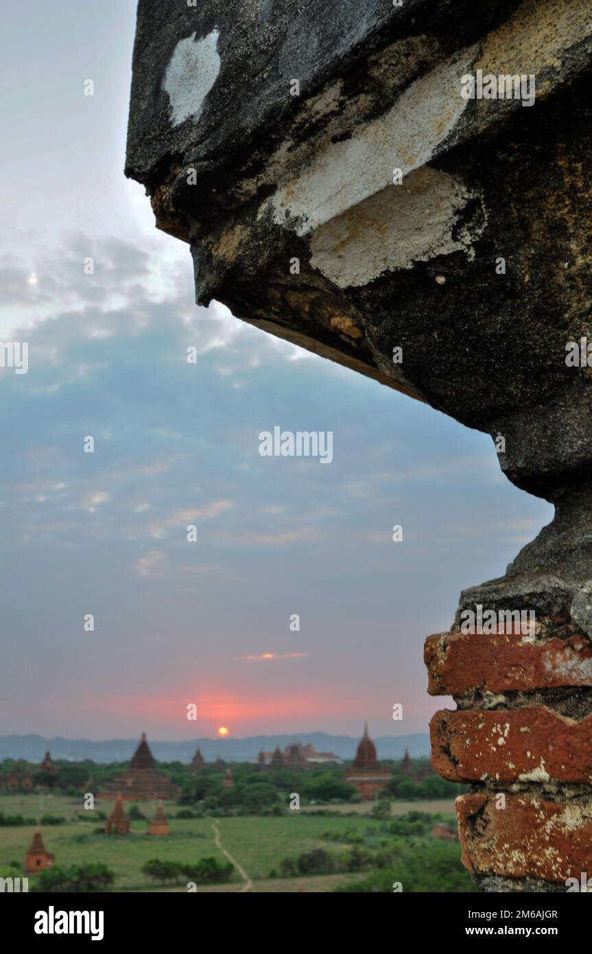 Ancient temple in Bagan after sunset , Myanmar Stock Photo - Alamy