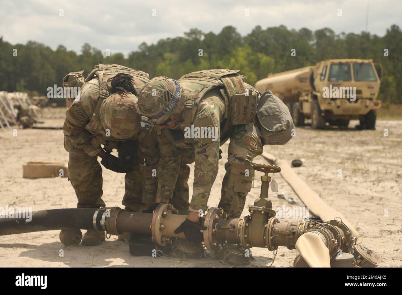 Soldiers with 135th Quartermaster Company, 87th Division Sustainment ...