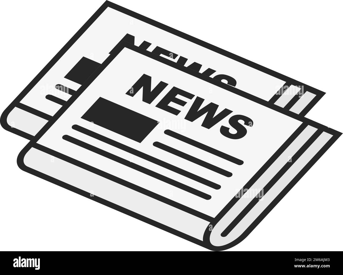 Stacked news article icons. Newspaper. Editable vector Stock Vector ...