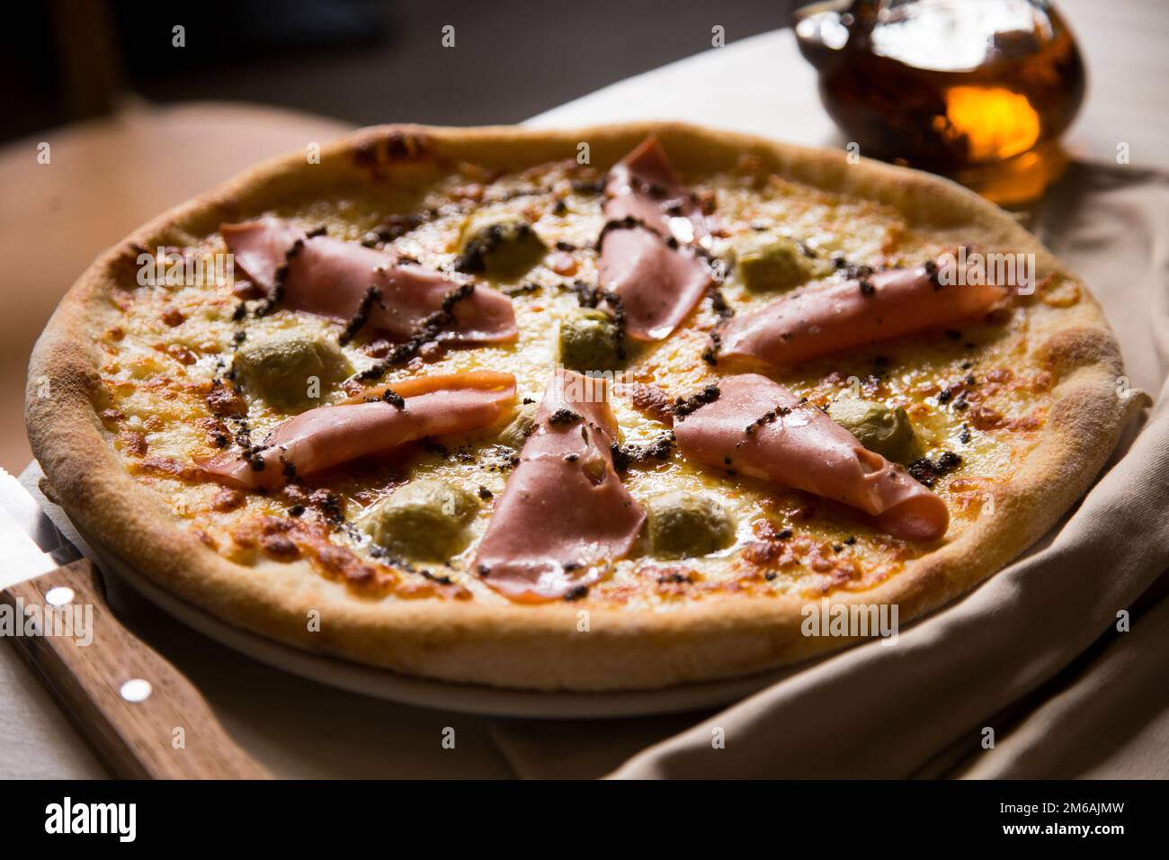 Sausage Pizza. Neapolitan pizza with tomato sauce, cheese, pork sausage ...