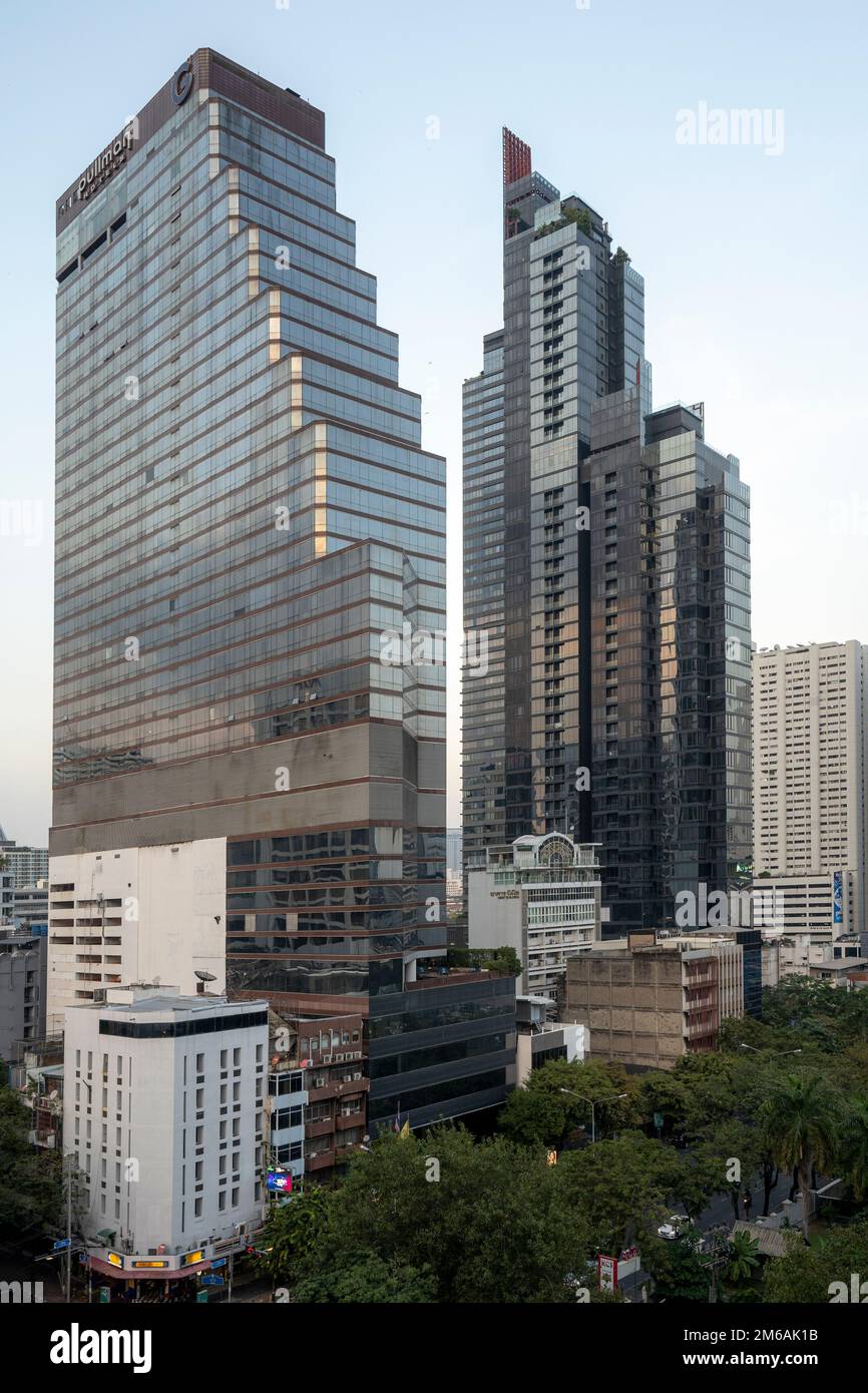 Pullman Bangkok Hotel G Skyscraper at Silom Area - Wide Stock Photo - Alamy