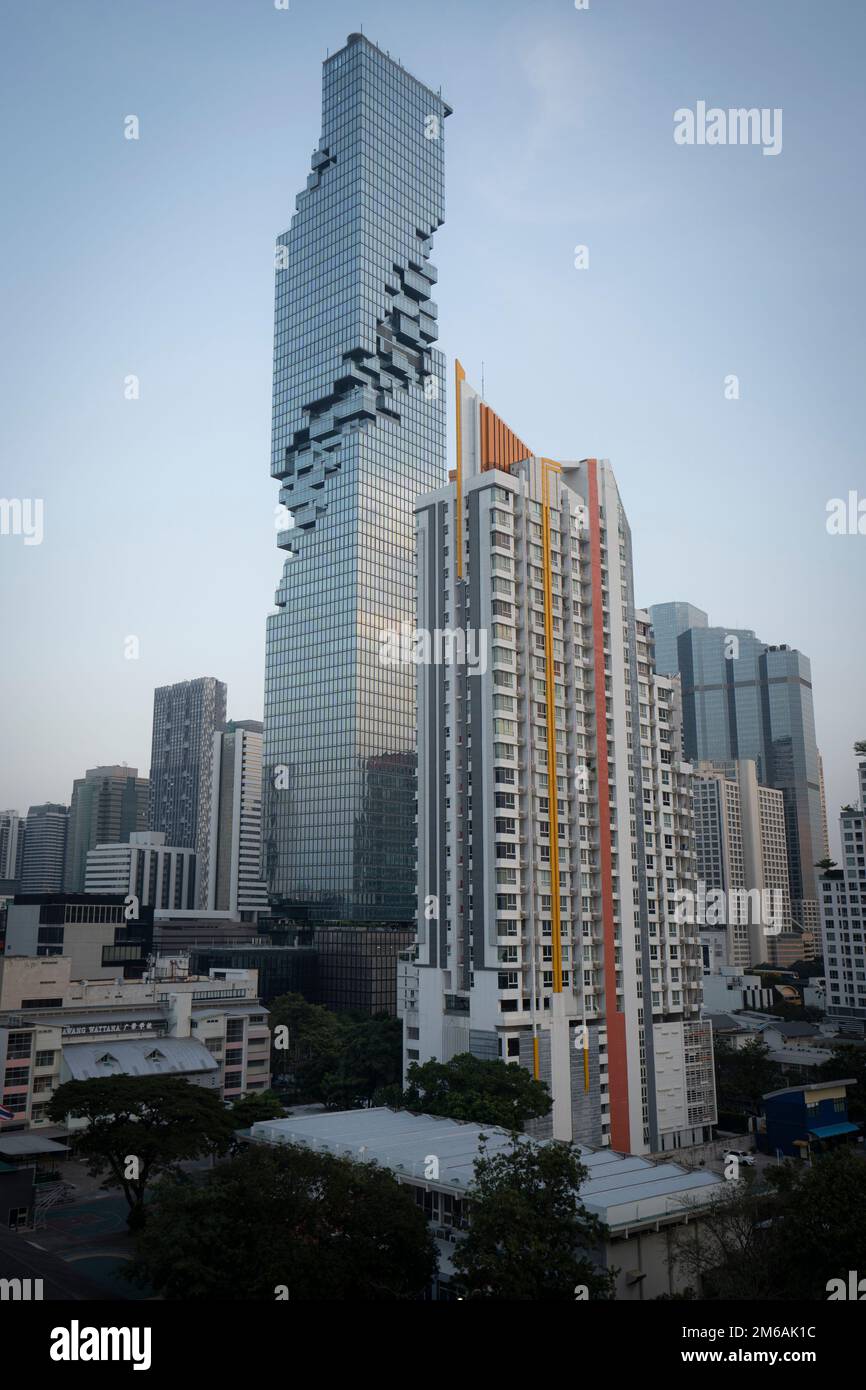 Glass Wall Exterior Of King Power Mahanakhon Tower In The Silom CBD ...