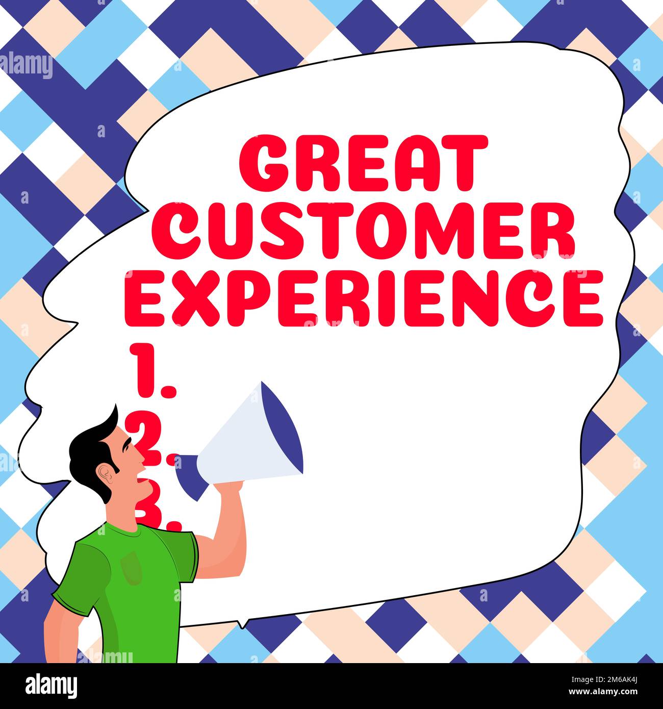 Text caption presenting Great Customer Experience. Business overview ...