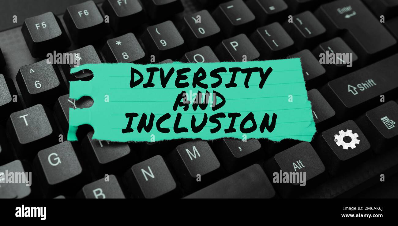 Hand writing sign Diversity And Inclusion. Concept meaning range human ...