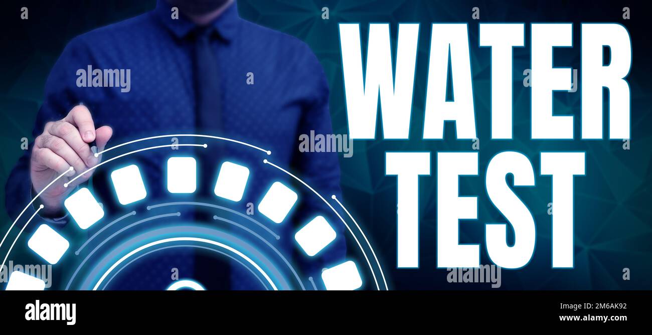 Text sign showing Water Test. Internet Concept Sampling of various ...