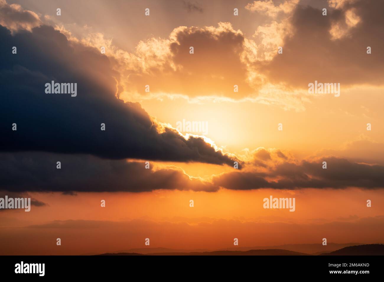 Dramatic Colorful Sunrise Sky over Mediterranean Sea. Cloudscape Nature ...
