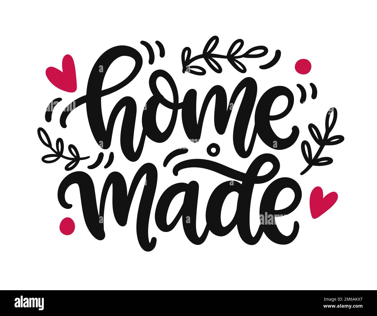 Home made hand written emblem lettering Stock Vector Image & Art - Alamy