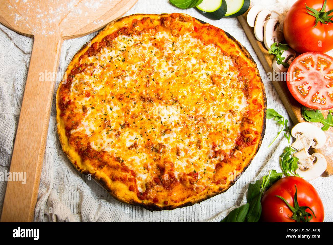 Margherita Pizza. Neapolitan pizza made with San Marzano tomatoes ...