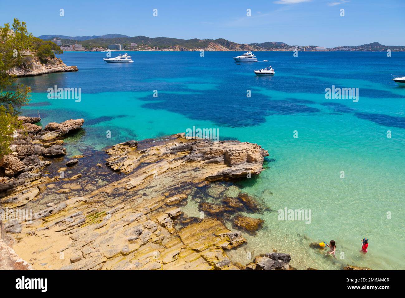 Cala Fornells View in Paguera, Majorca Stock Photo - Alamy