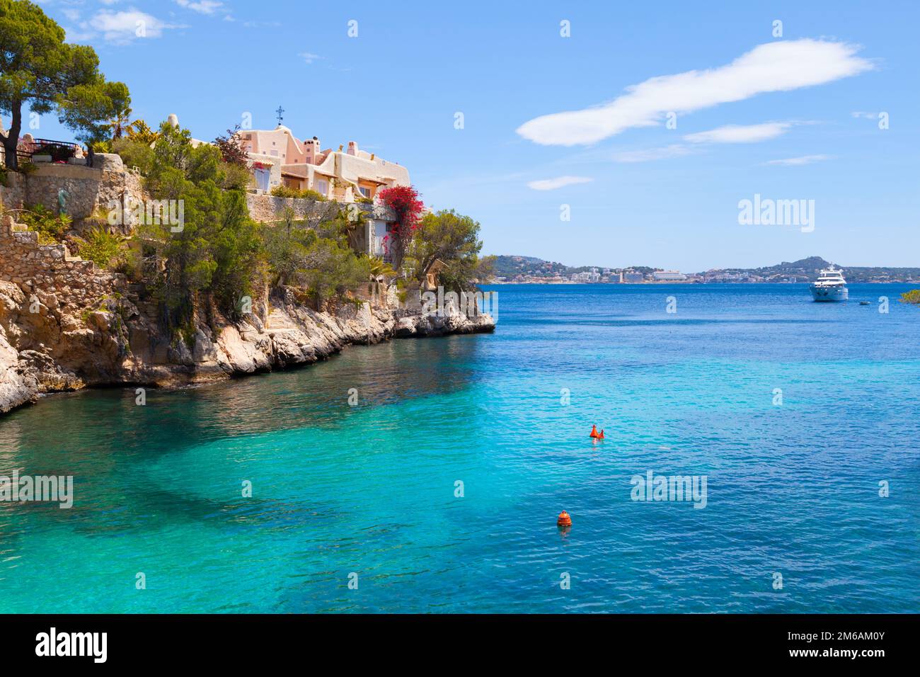 Cala Fornells View in Paguera, Majorca Stock Photo - Alamy