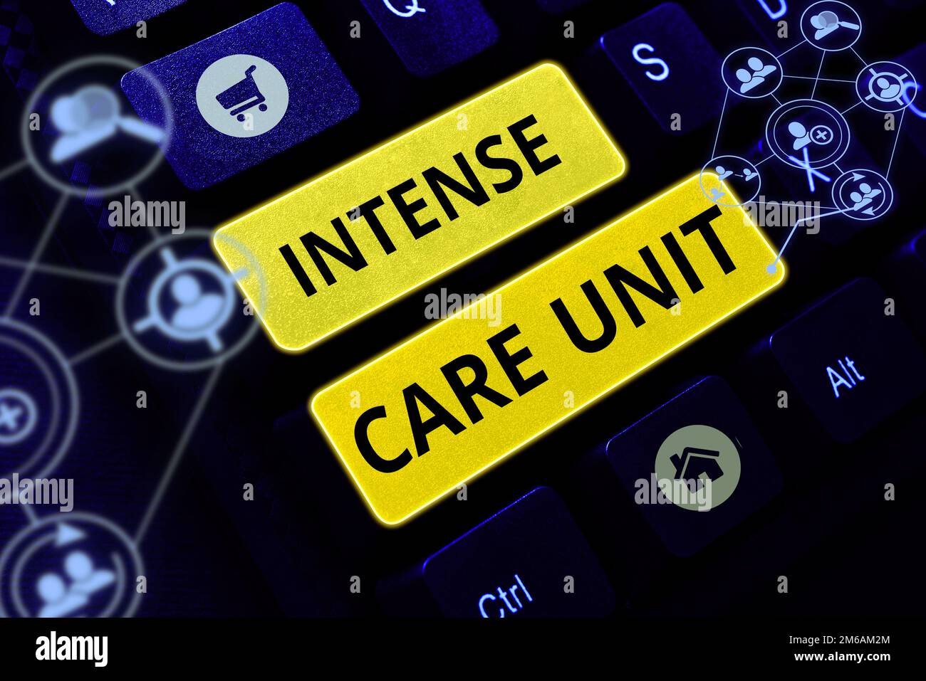 Sign displaying Intense Care Unit. Concept meaning a unit in a hospital ...