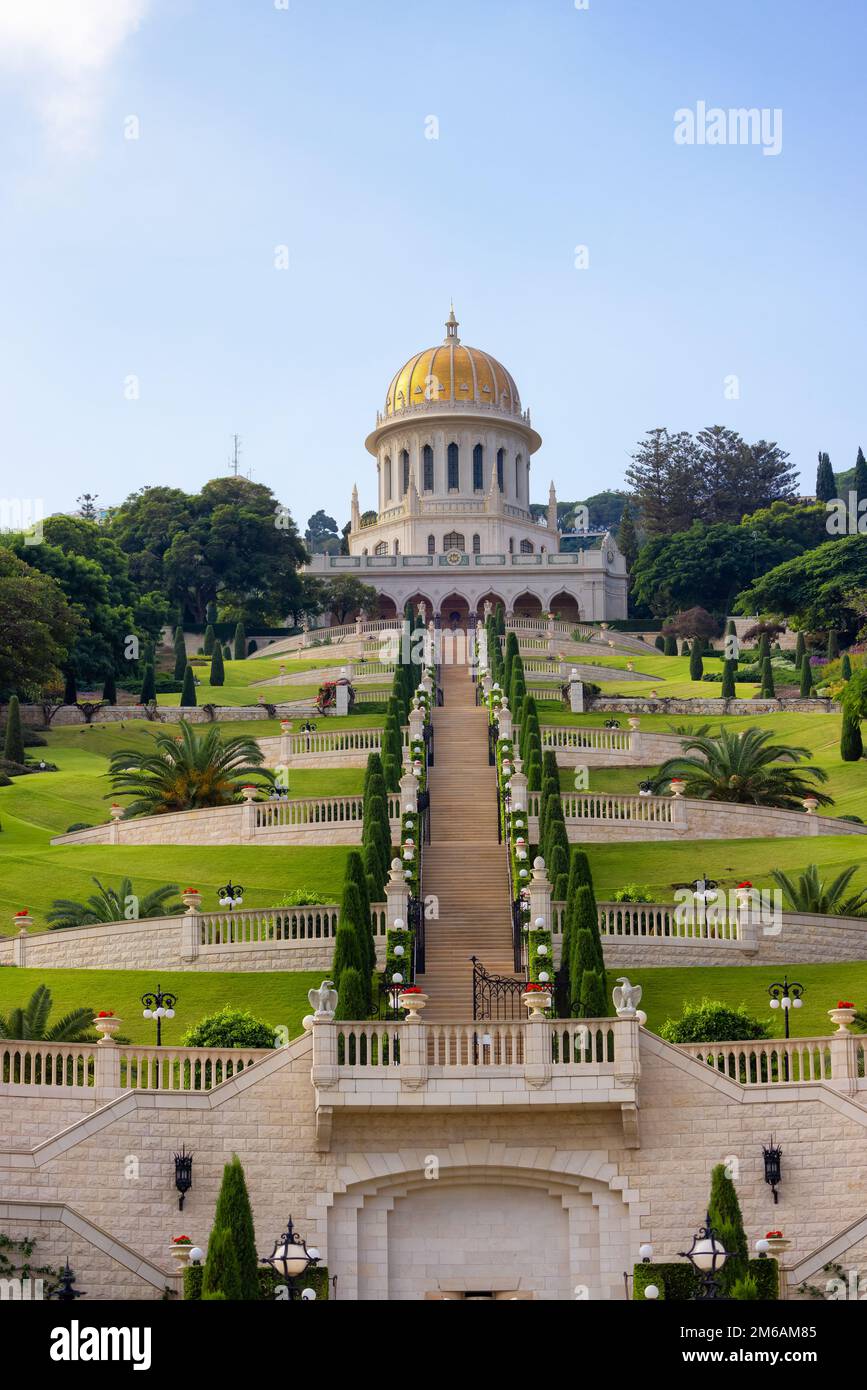 Bahai Gardens in Haifa, Israel. Tourist Attraction Stock Photo - Alamy
