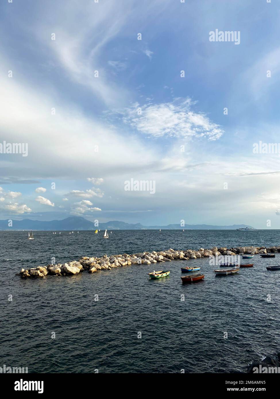 boats in small port of naples Stock Photo - Alamy