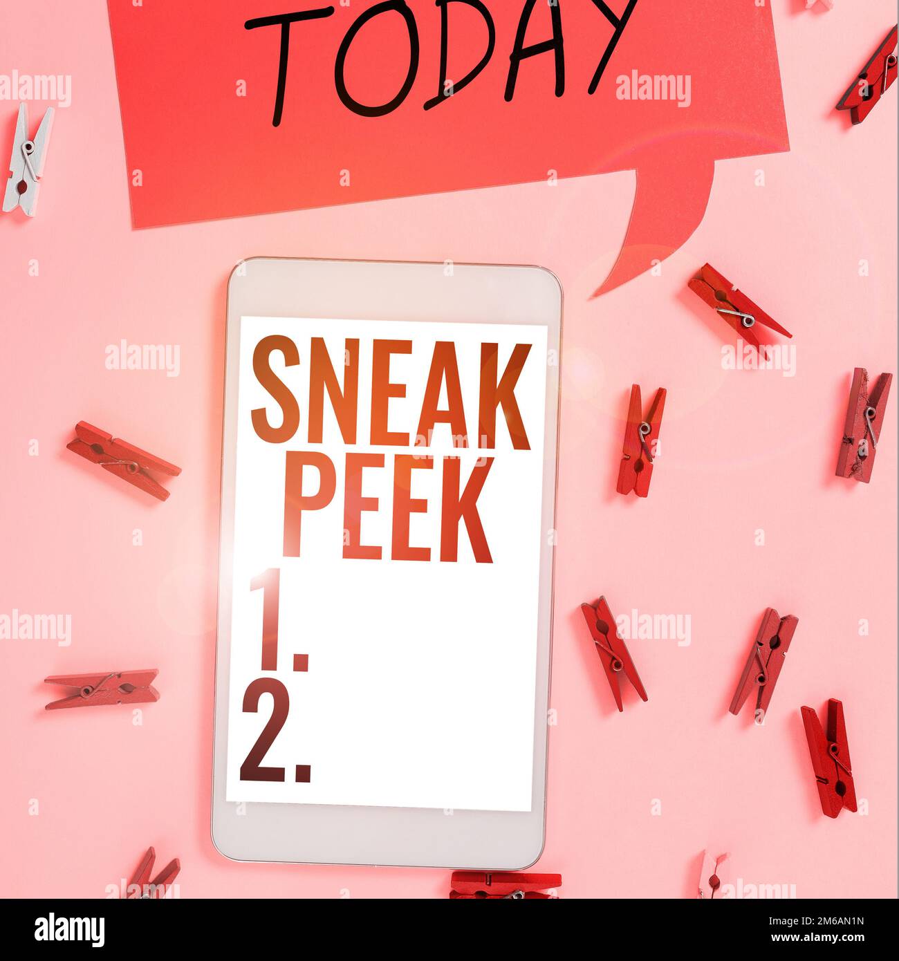 Sign displaying Sneak Peek. Word for opportunity to see something ...