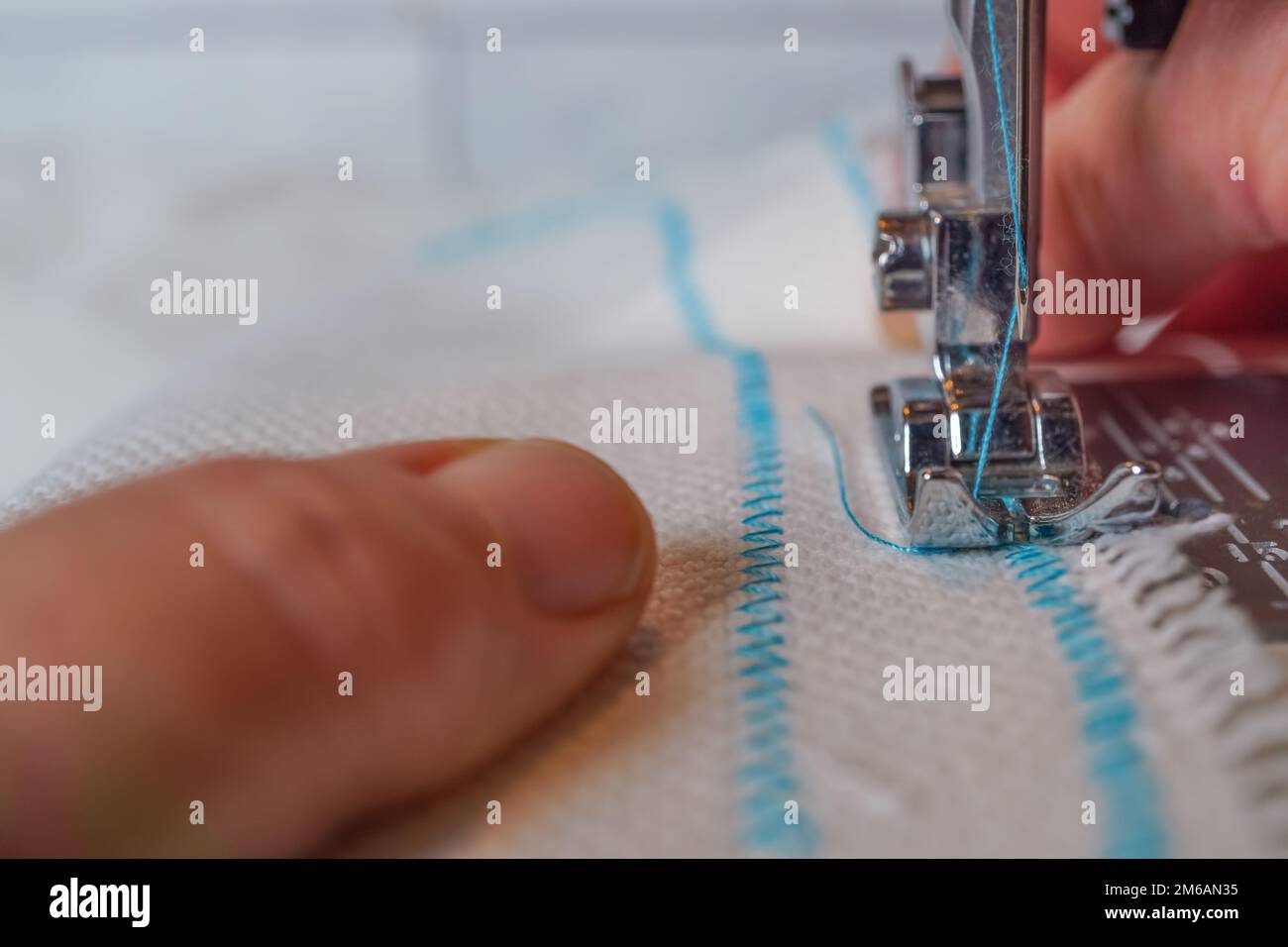 Blue sewing machine hi-res stock photography and images - Alamy