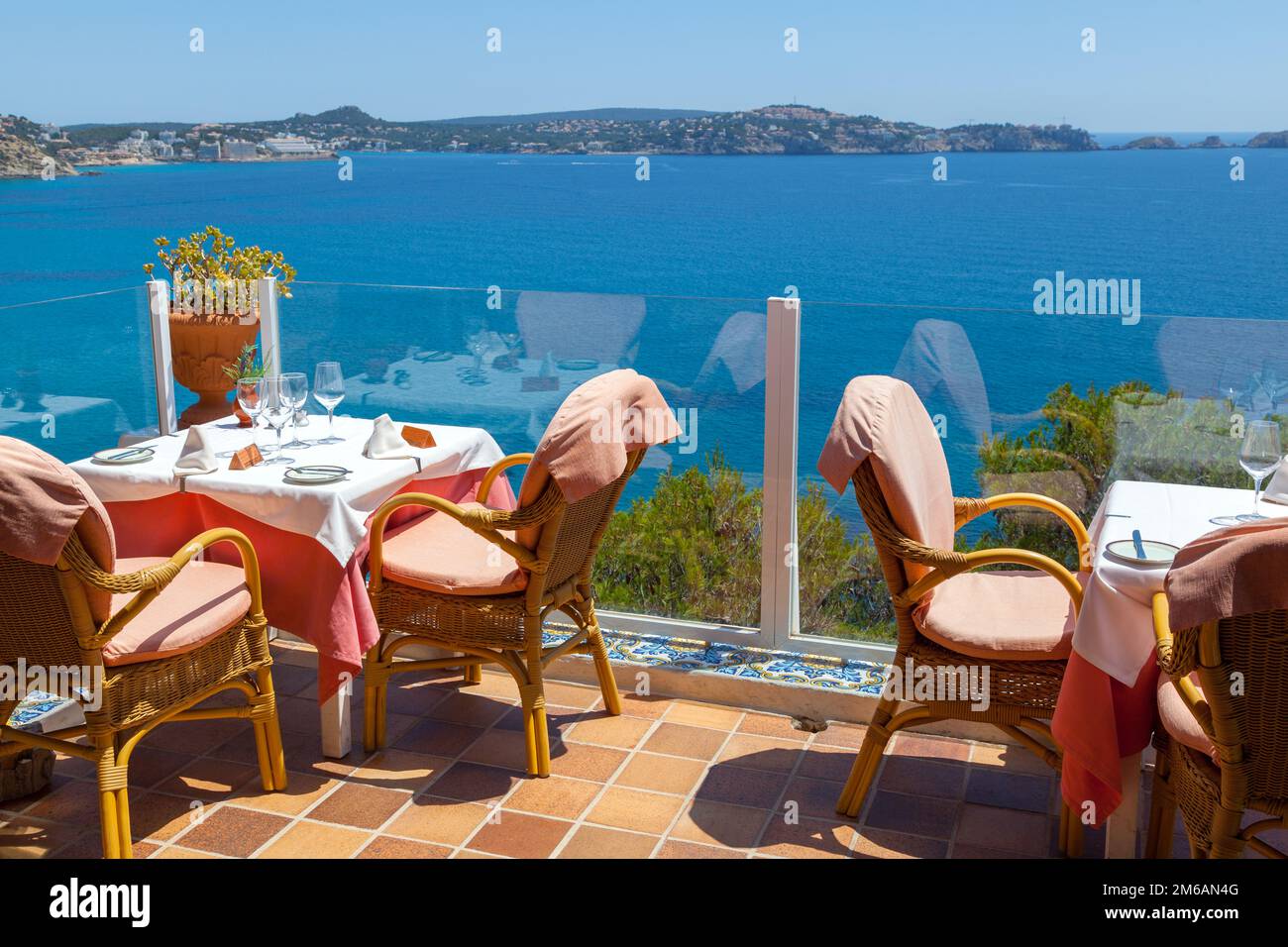 Restaurant with Sea Views Stock Photo - Alamy