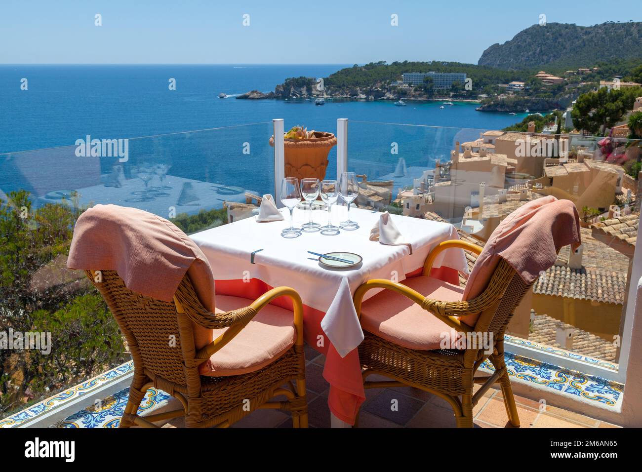 Restaurant with Sea Views Stock Photo - Alamy