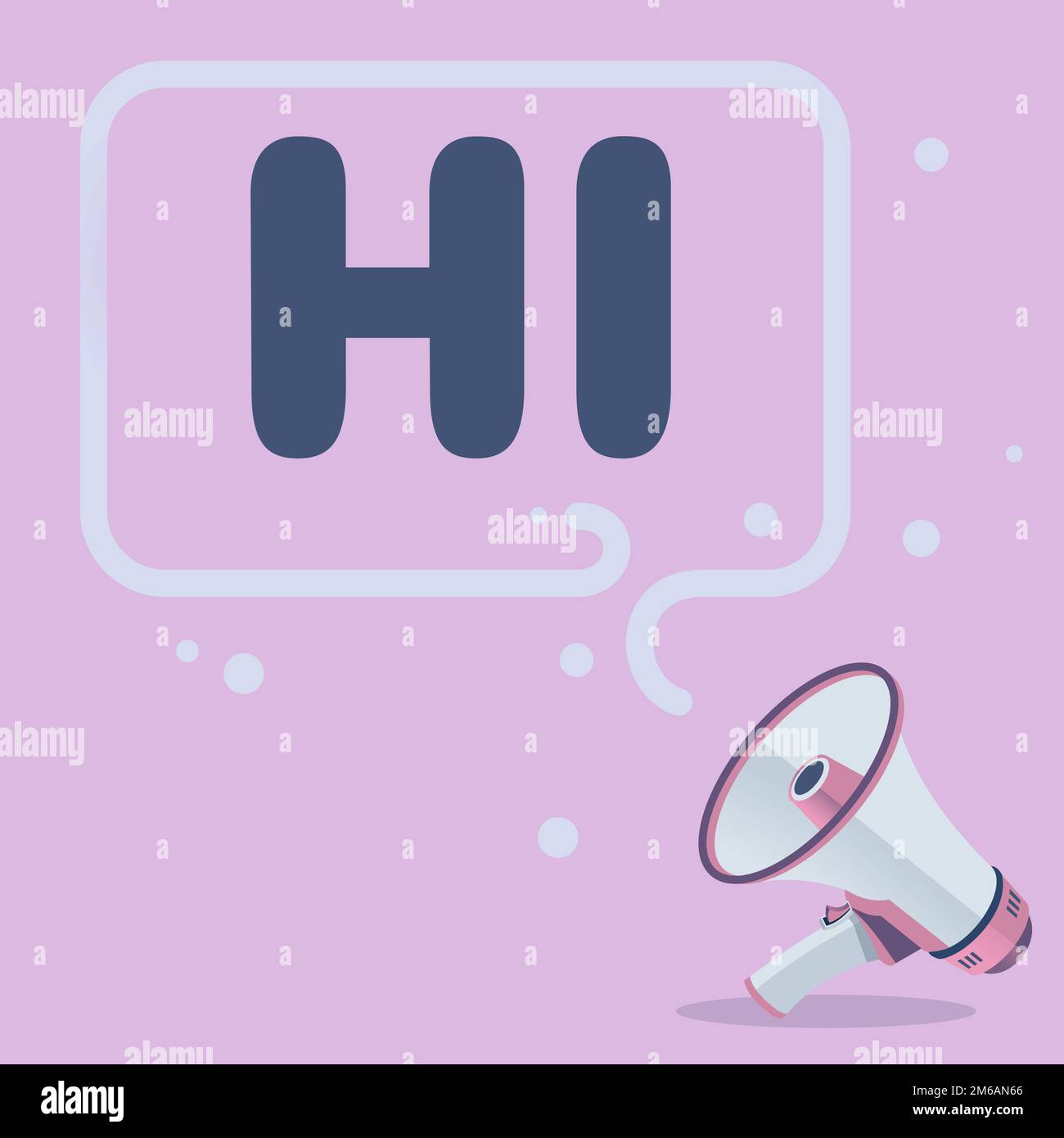 Sign displaying Hi. Conceptual photo used as a greeting or to begin a ...