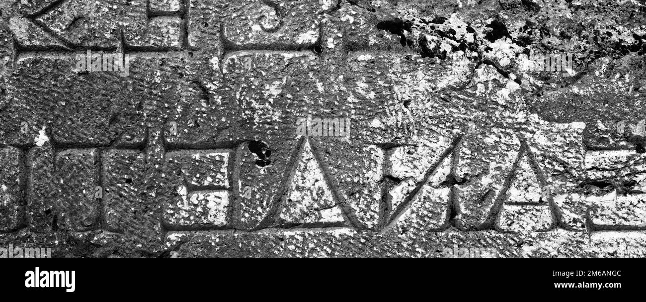 Inscription on the Ancient Greek Carved on Stone in Ancient Necropolis ...