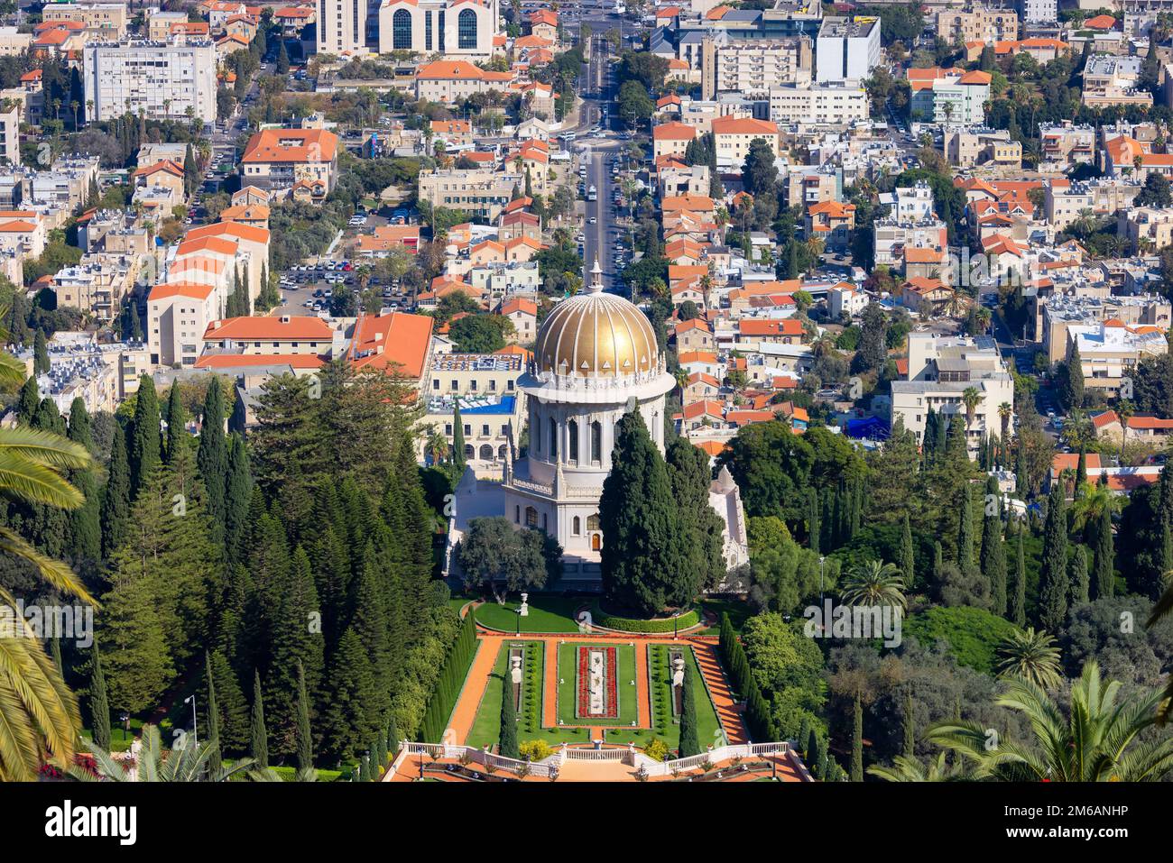 Bahai Gardens in Haifa, Israel. Tourist Attraction Stock Photo - Alamy