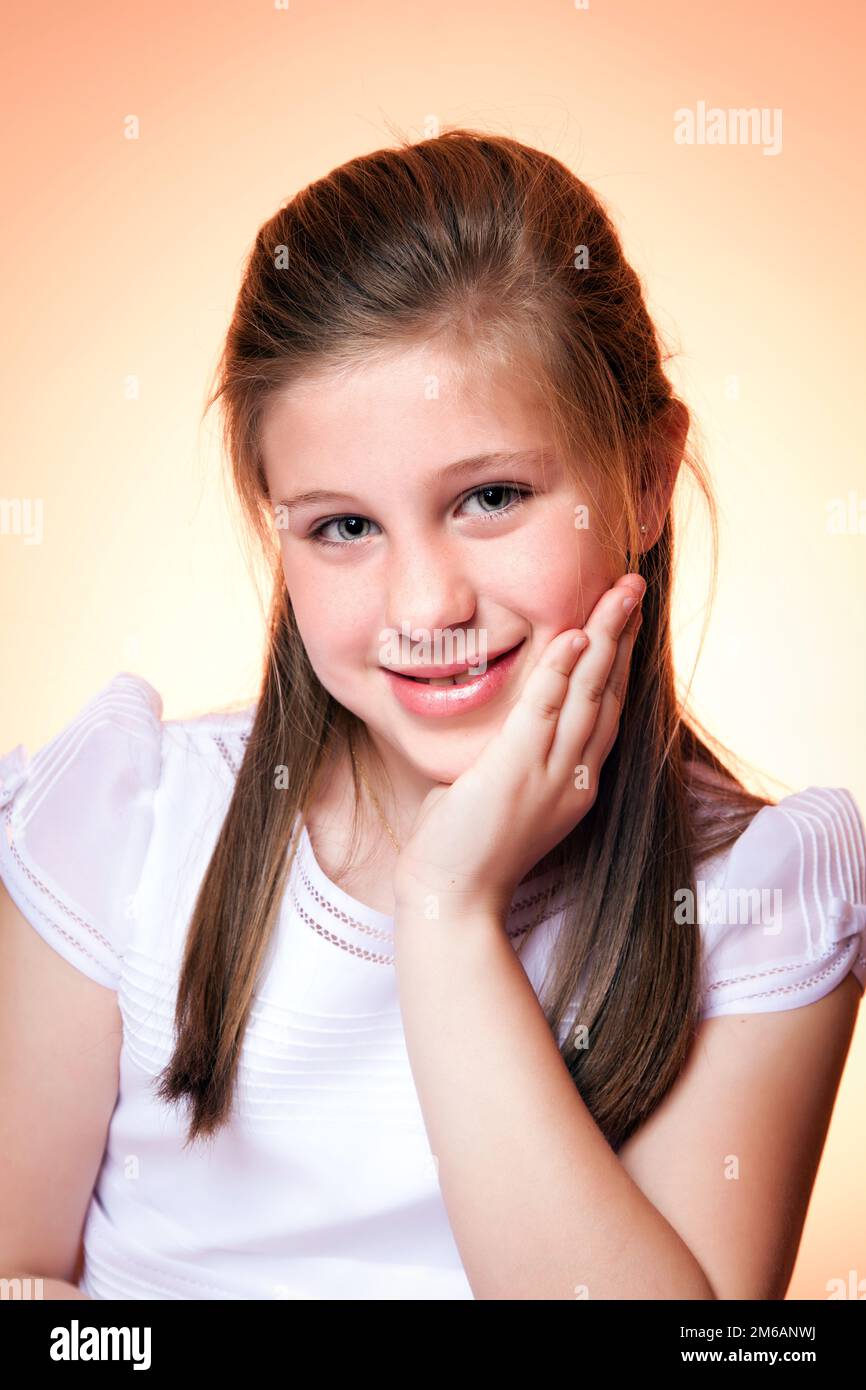 Girl in her First Communion Day Stock Photo - Alamy