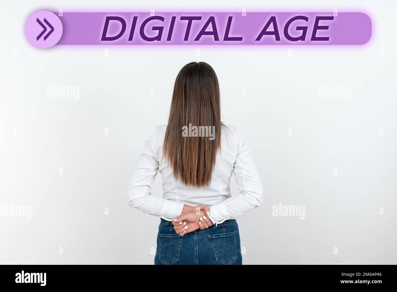 Text caption presenting Digital Age. Business concept introduction of ...